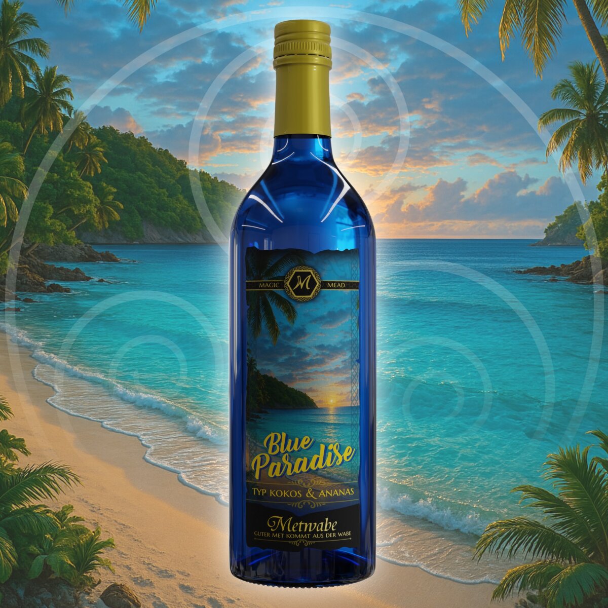 Magic Mead Blue Paradise Typ Kokos & Ananas 0,73l 7%vol - Metwabe Öst